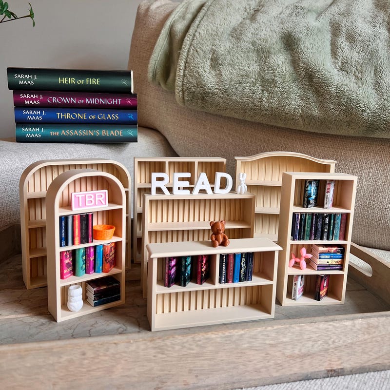 Mini Books With Bookshelves - Etsy