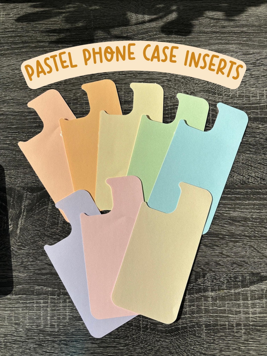 Pastel Colored Handmade Insert iPhone Clear Case Cardstock Insert for ...