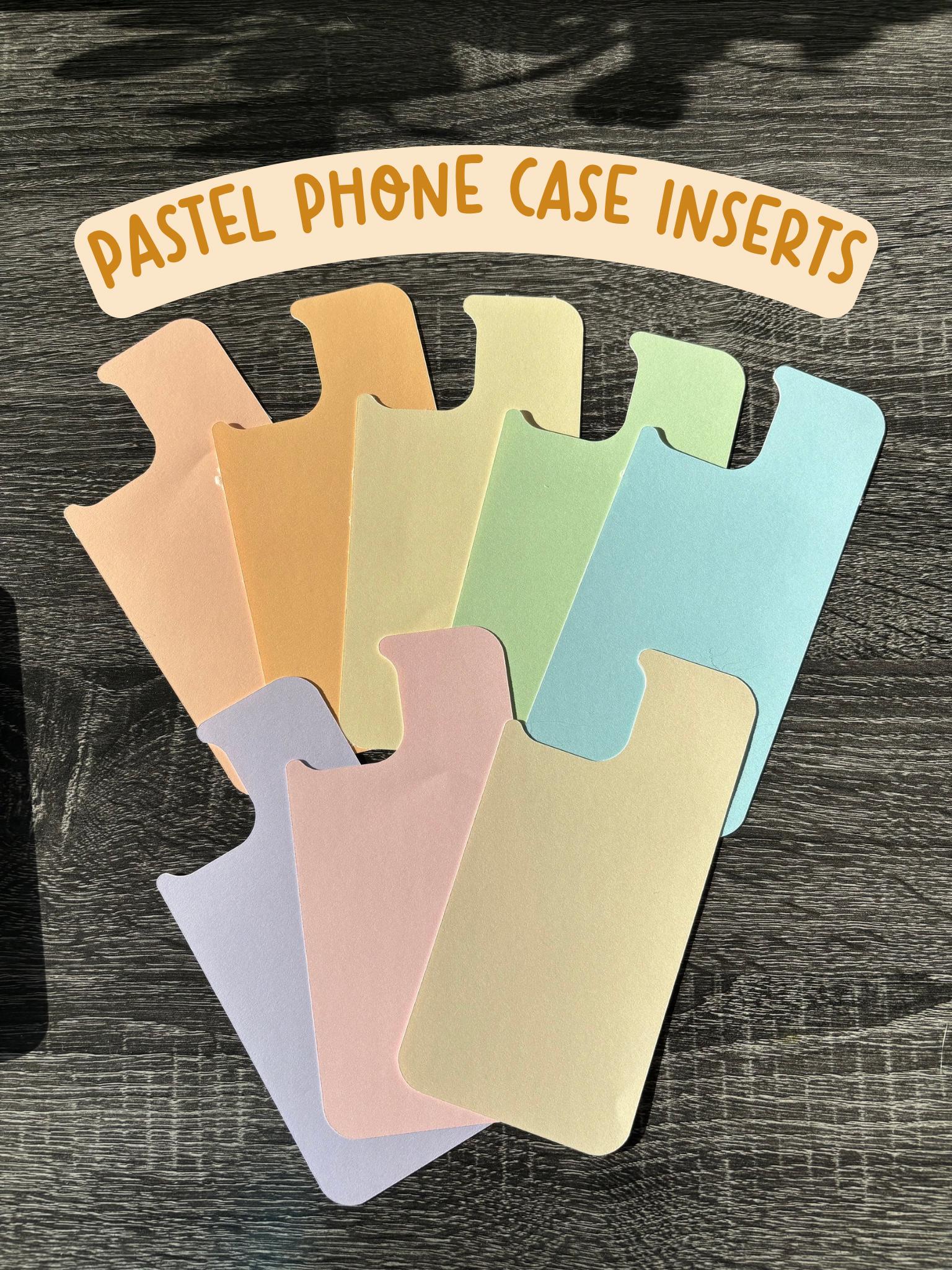 Pastel Colored Handmade Insert iPhone Clear Case Cardstock Insert for ...