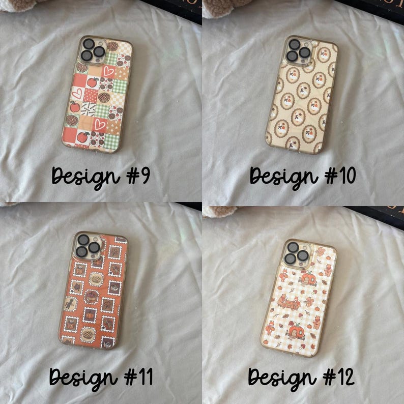 Cozy Fall Clear Phone Case Cardstock Insert iPhone Accessories Autumn ...