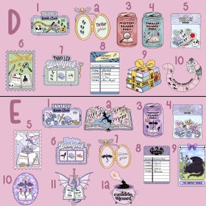Funny Bookish Bookworm Mini Stickers Create Your Own Sticker Pack Tiny ...