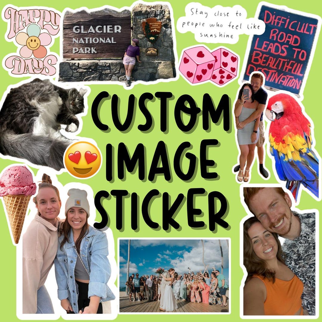 Custom Photo Sticker|custom Image Sticker|custom Text Sticker ...