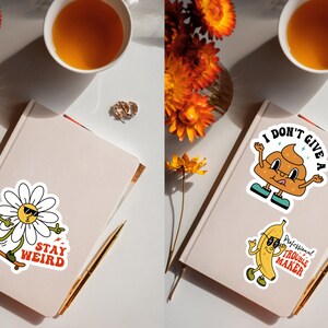 Funny Sarcastic Food Pun Stickers (digital PNG) Bundle Cute Snack Pun ...