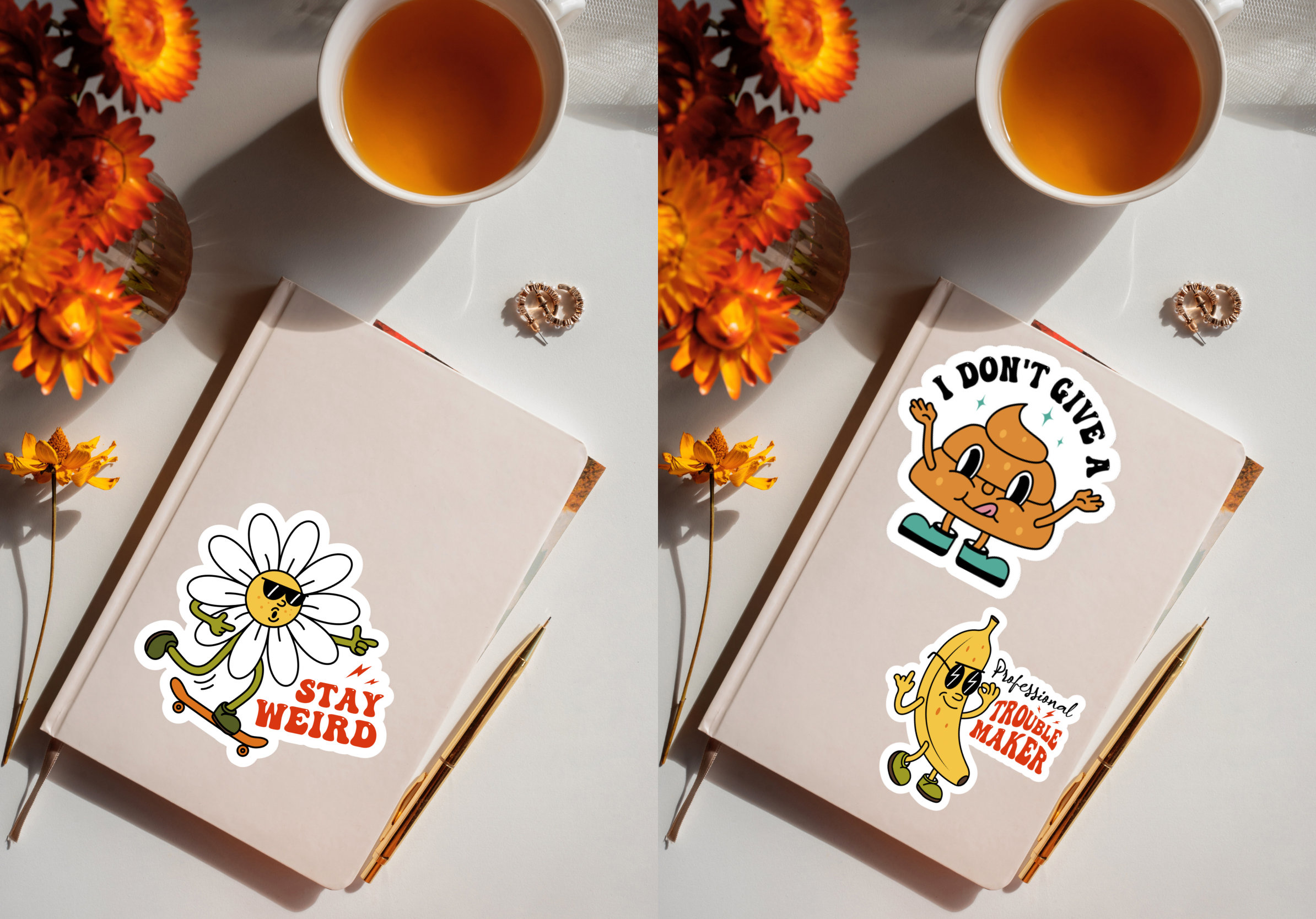 Funny Sarcastic Food Pun Stickers (digital PNG) Bundle Cute Snack Pun ...