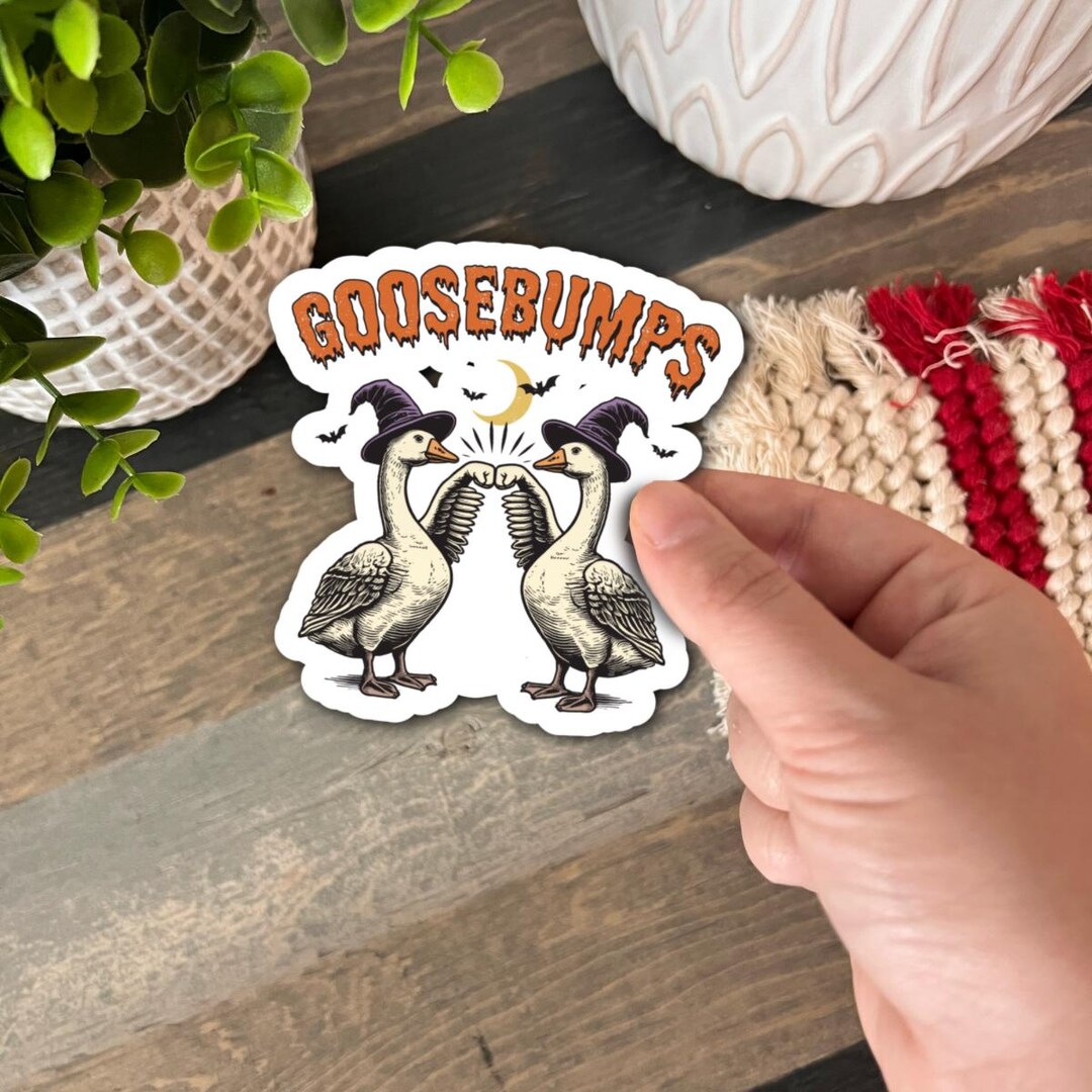 Goosebumps Sticker|funny Halloween Sticker|funny Animal Sticker|sticker ...