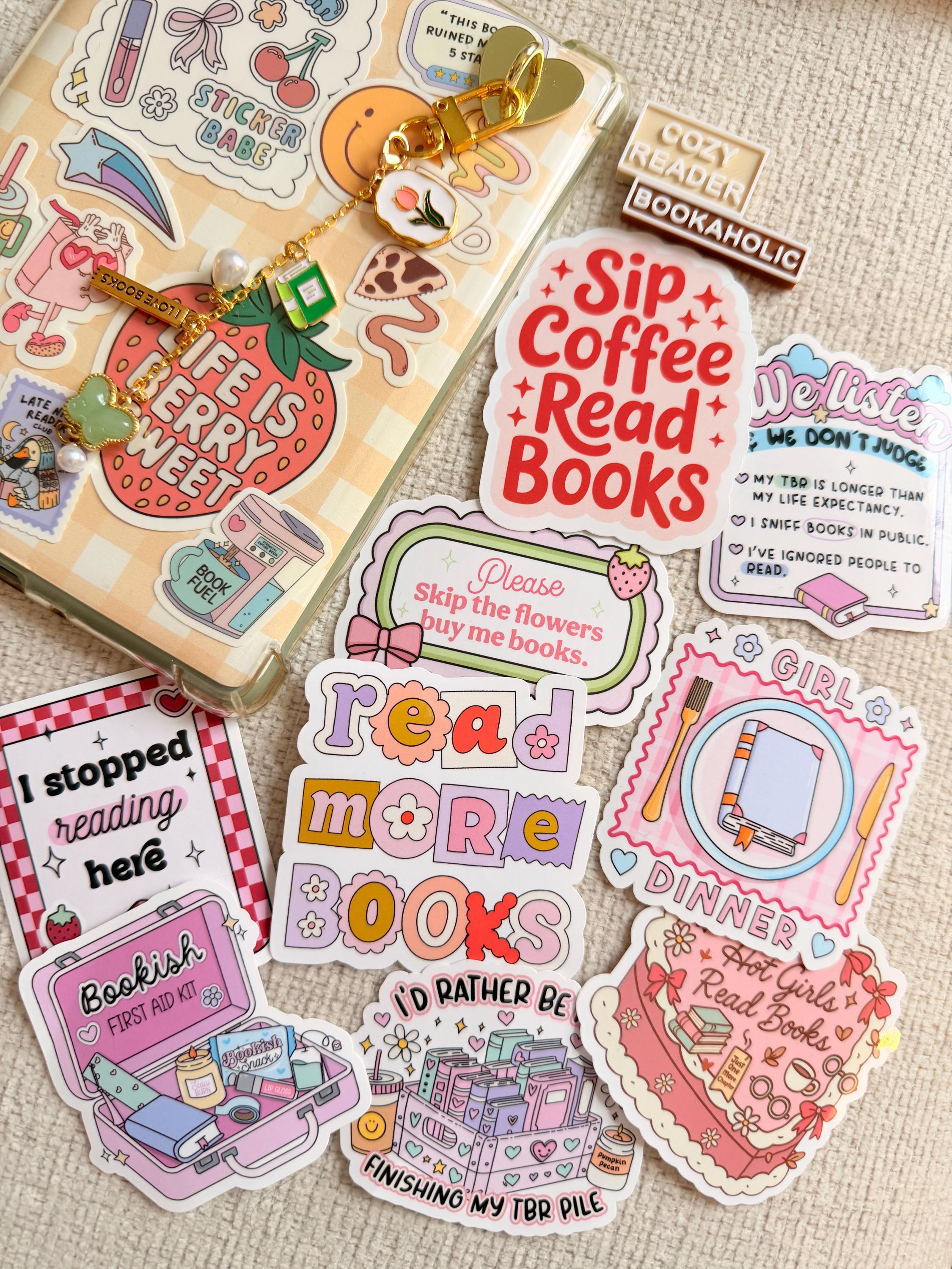 Funny Bookish Stickers Book Sticker Pack Girly Bookish Bundle Bookworm ...