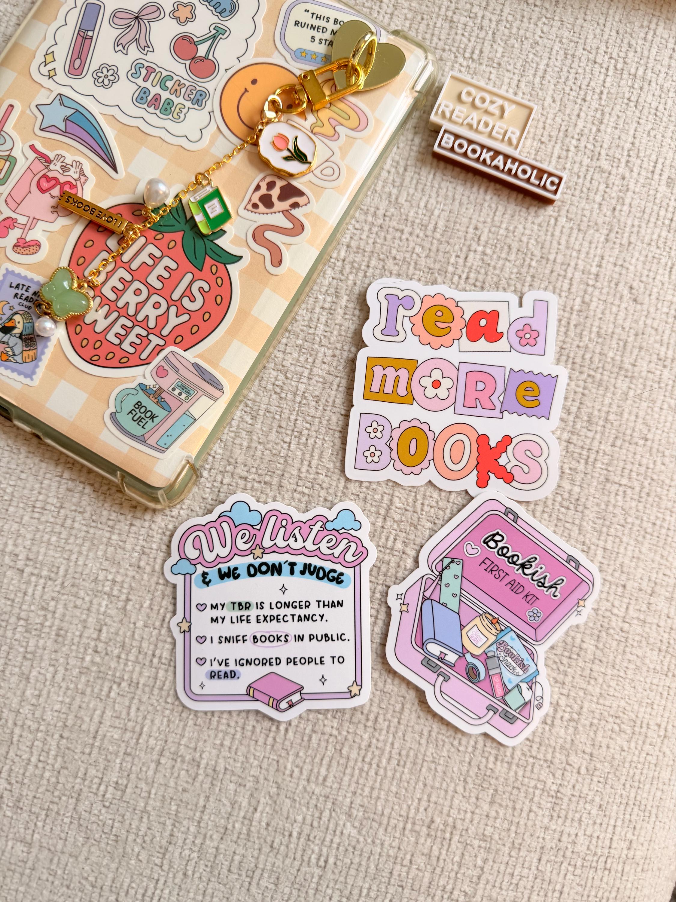 Funny Bookish Stickers Book Sticker Pack Girly Bookish Bundle Bookworm ...