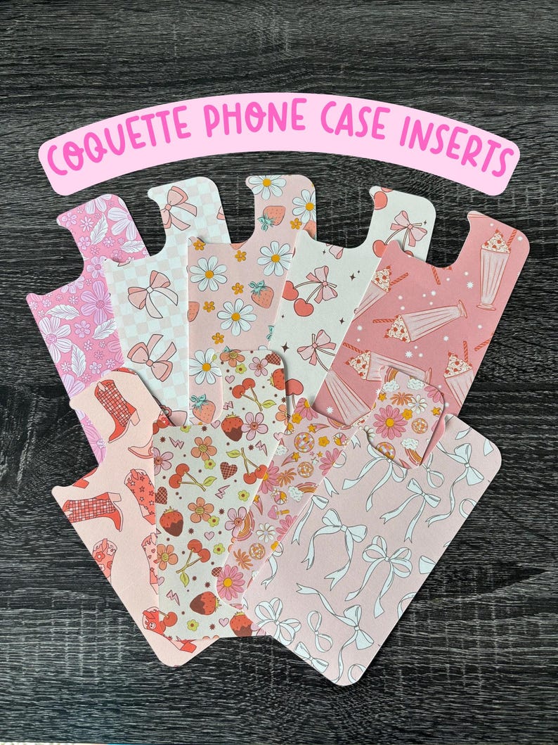 Coquette Cardstock Insert for Clear Phone Case Aesthetic iPhone Case ...