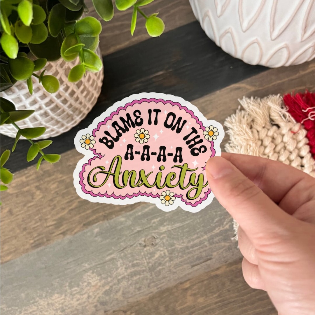 Mental Health Anxiety Sticker|girly Sticker|popular Trendy Sticker ...
