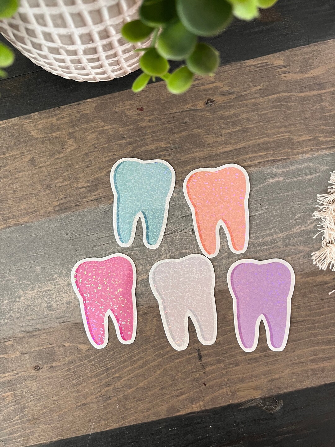 Holographic Tooth Stickers: Dental Hygiene Gift - Etsy