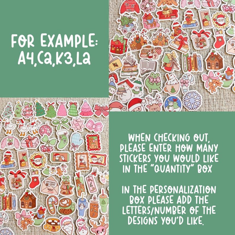 Bookish Festive Christmas Mini Vinyl Stickers Christmas Mini Stickers ...
