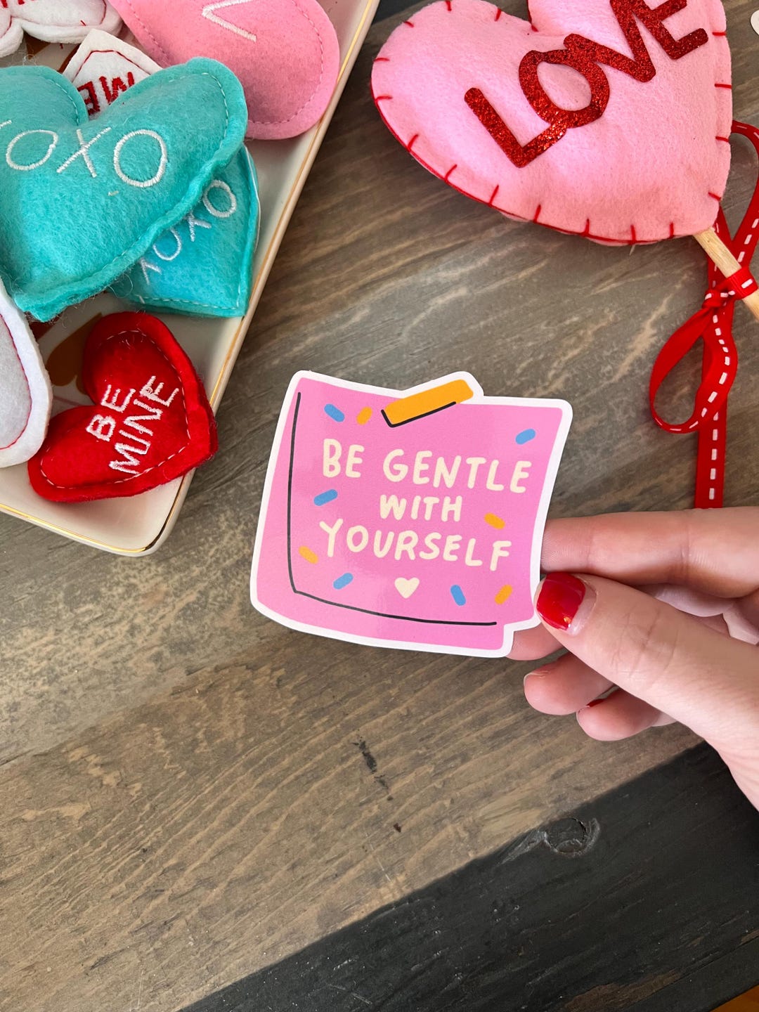 Positive Affirmation Encouraging Sticker|trendy Pink Coquette Sticker ...