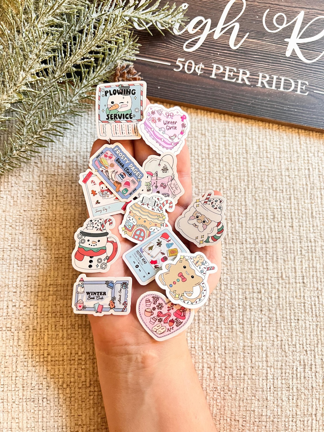 Festive Christmas Mini Vinyl Stickers|christmas Mini Stickers|cute ...