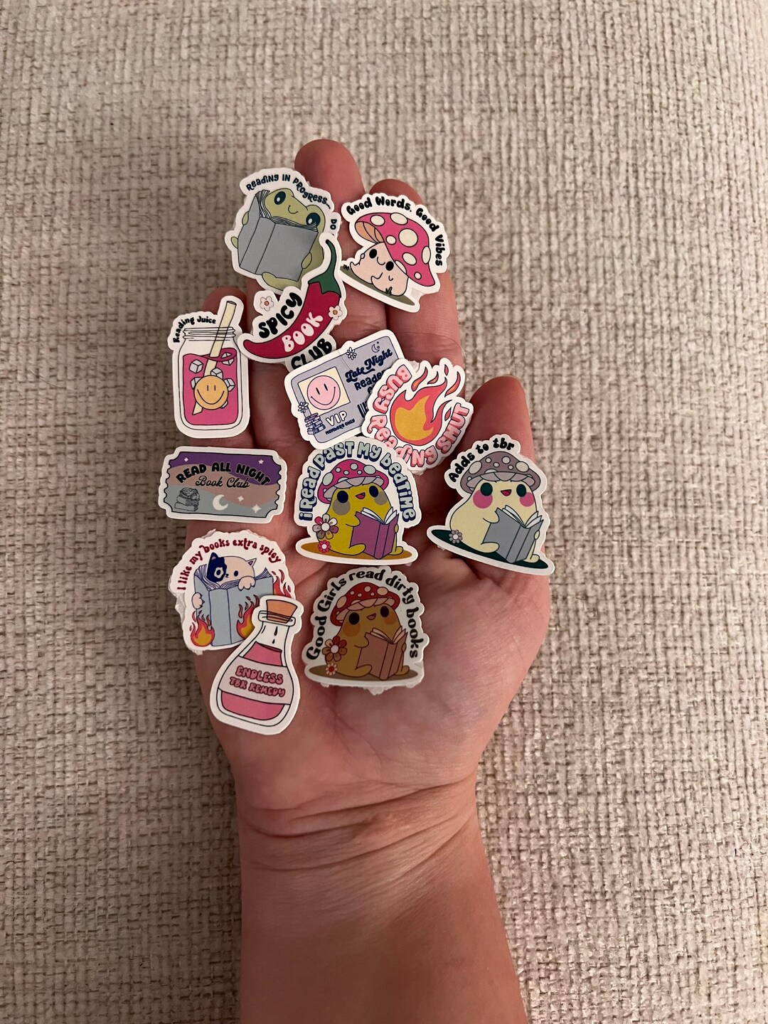 Miniature Bookworm Vinyl Stickers: Water-resistant Decals for Laptops ...