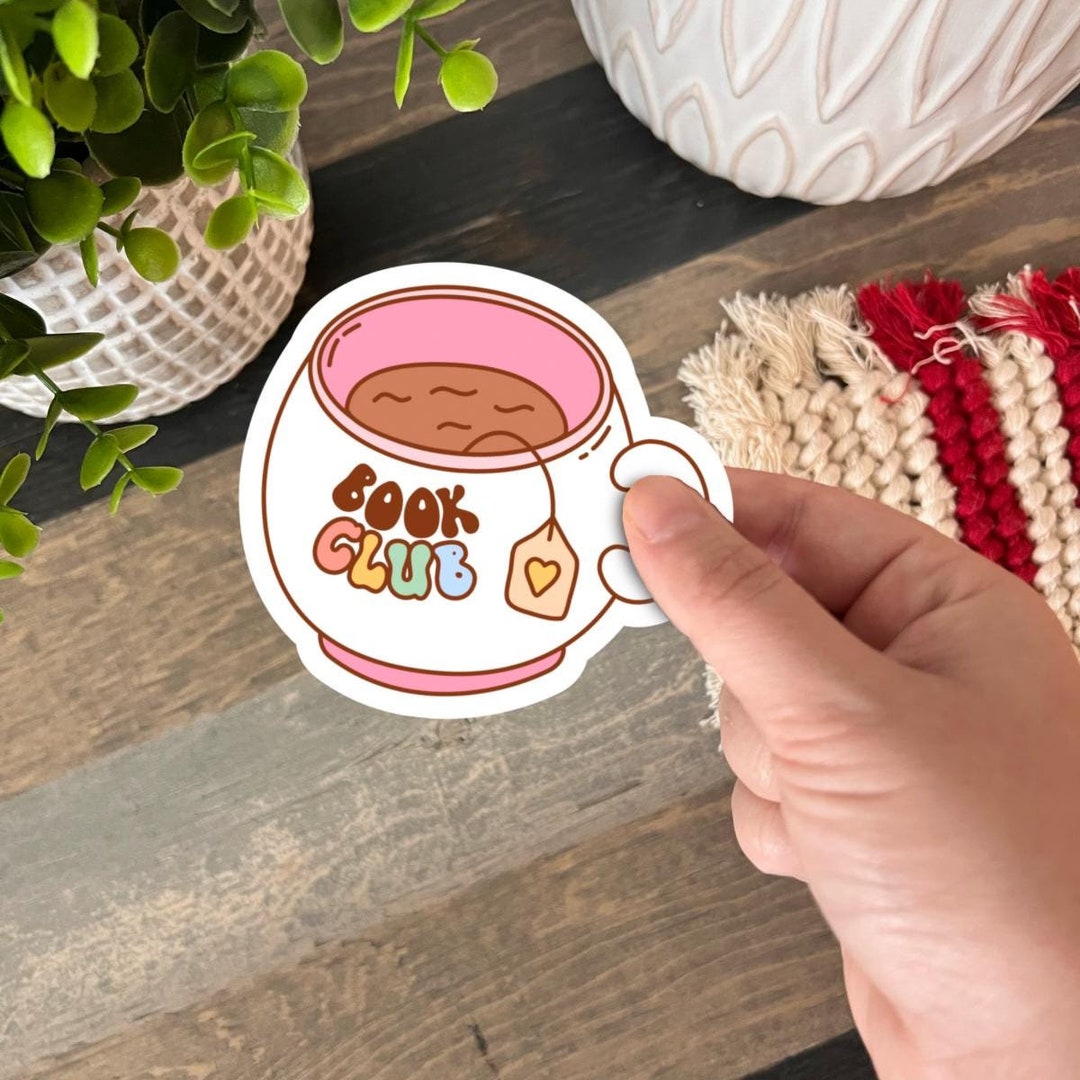 Book Club Sticker|reading Sticker|book Lover Sticker|coffee Sticker ...