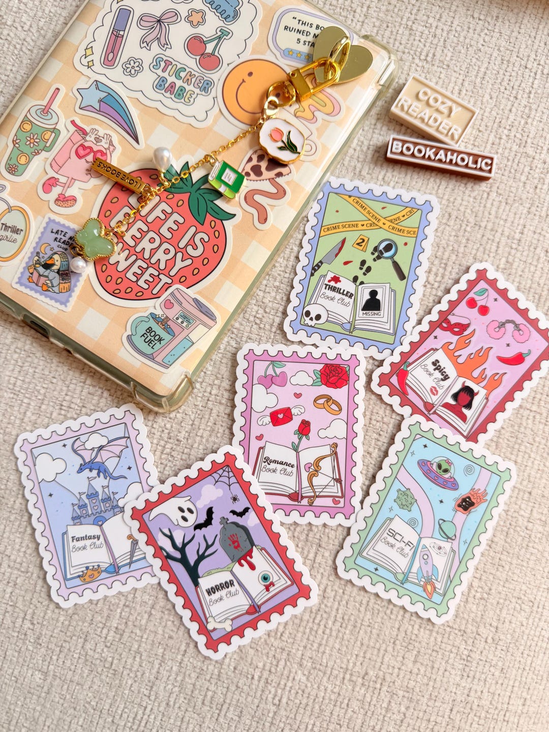 Book Sticker Pack|bookish Stamp Sticker Bundle|kindle Sticker|book ...