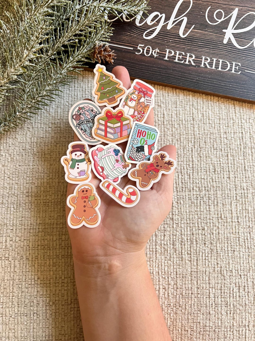 Festive Christmas Mini Vinyl Stickers|christmas Mini Stickers|cute ...