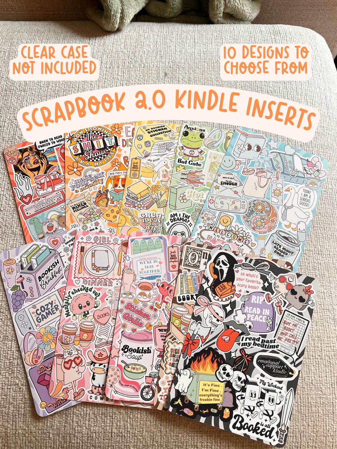 Scrapbook 2.0 Kindle Insert Cardstock Insert for Clear Case Covers ...