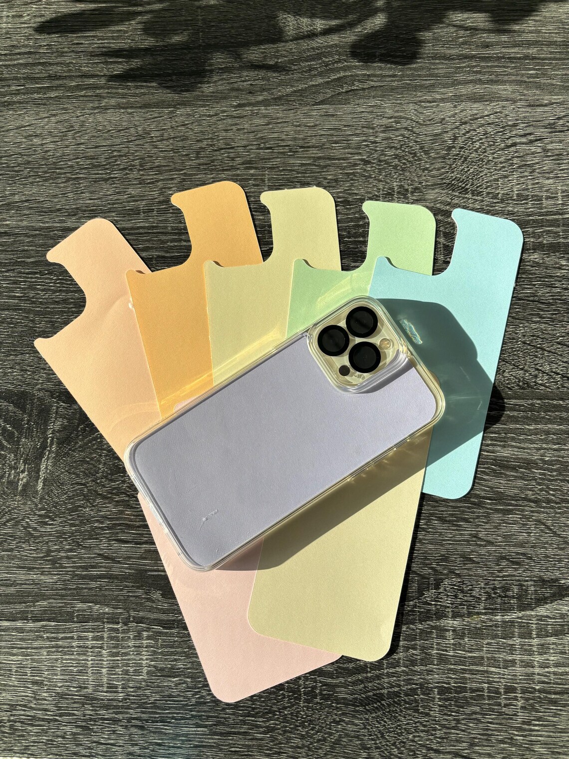 Pastel Colored Handmade Insert iPhone Clear Case Cardstock Insert for ...