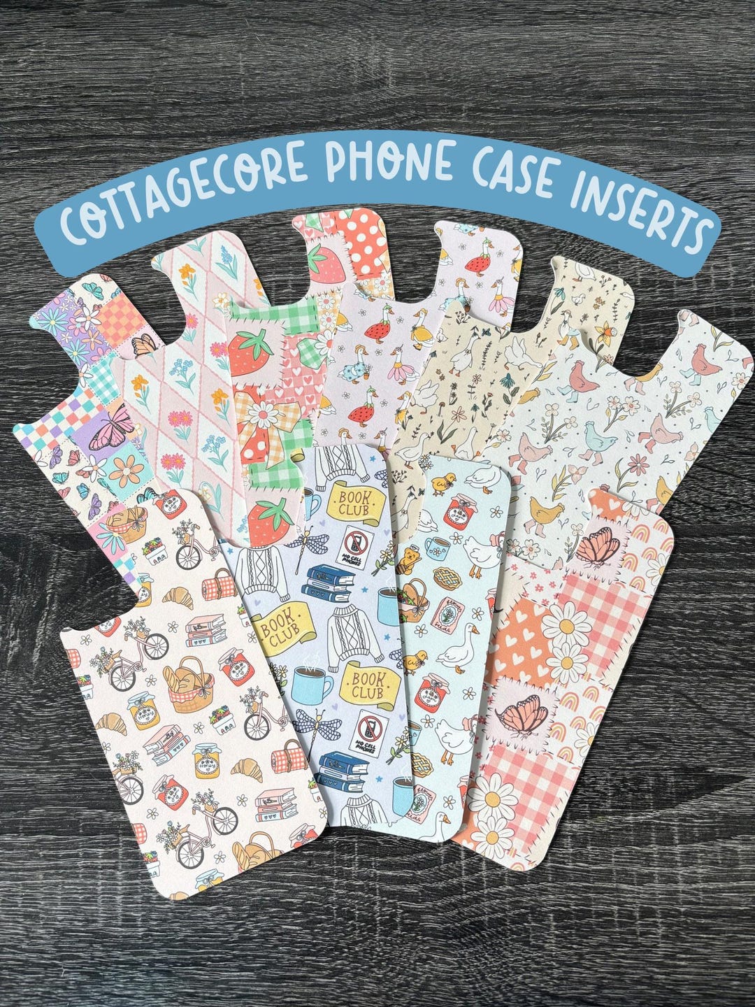 Cottagecore Phone Case Inserts - Decorative Cardstock for Clear Case ...