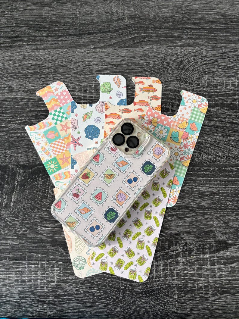 Handmade Summery Phone Case Inserts Decorative Cardstock iPhone Insert ...