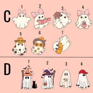 Cute Ghost Stickers|create Your Own Small Sticker Pack|mini Sticker ...