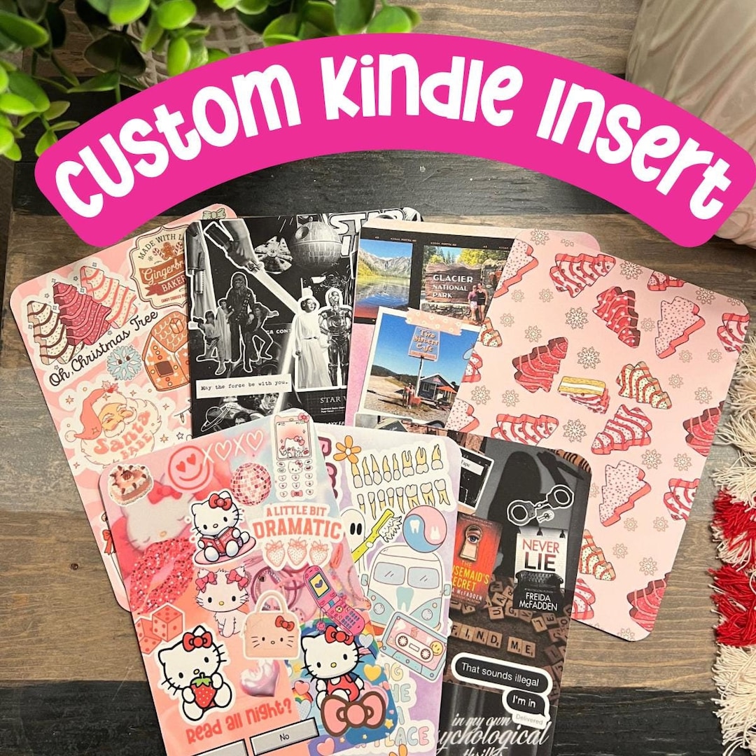 Custom Kindle Insert Personalized Cardstock Insert for Clear Case ...