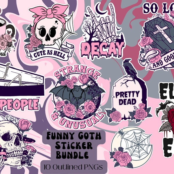Goth Sticker Png - Etsy