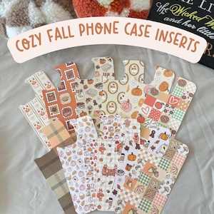Cozy Fall Clear Phone Case Cardstock Insert iPhone Accessories Autumn ...