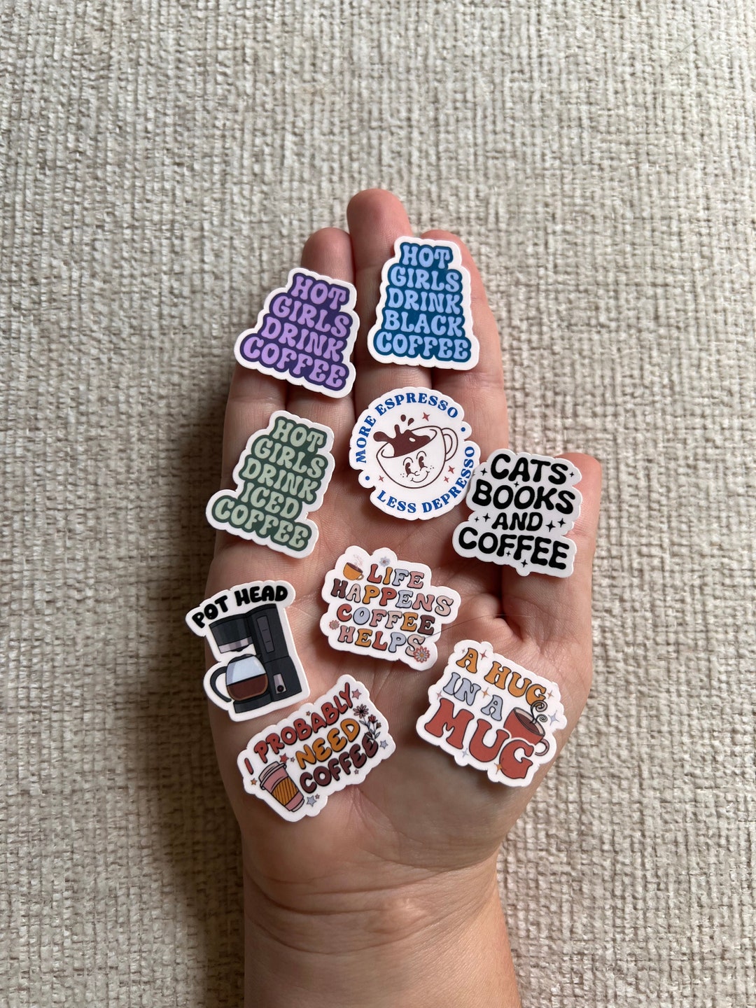 Coffee Mini Stickers|create Your Own Small Sticker Pack|mini Sticker ...