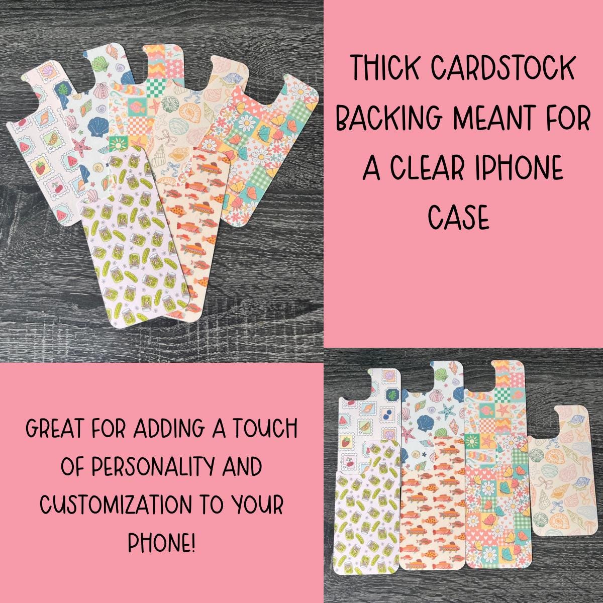 Handmade Summery Phone Case Inserts Decorative Cardstock iPhone Insert ...
