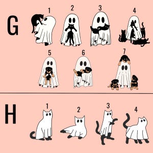 Cute Ghost Stickerscreate Your Own Small Sticker Packmini Sticker ...