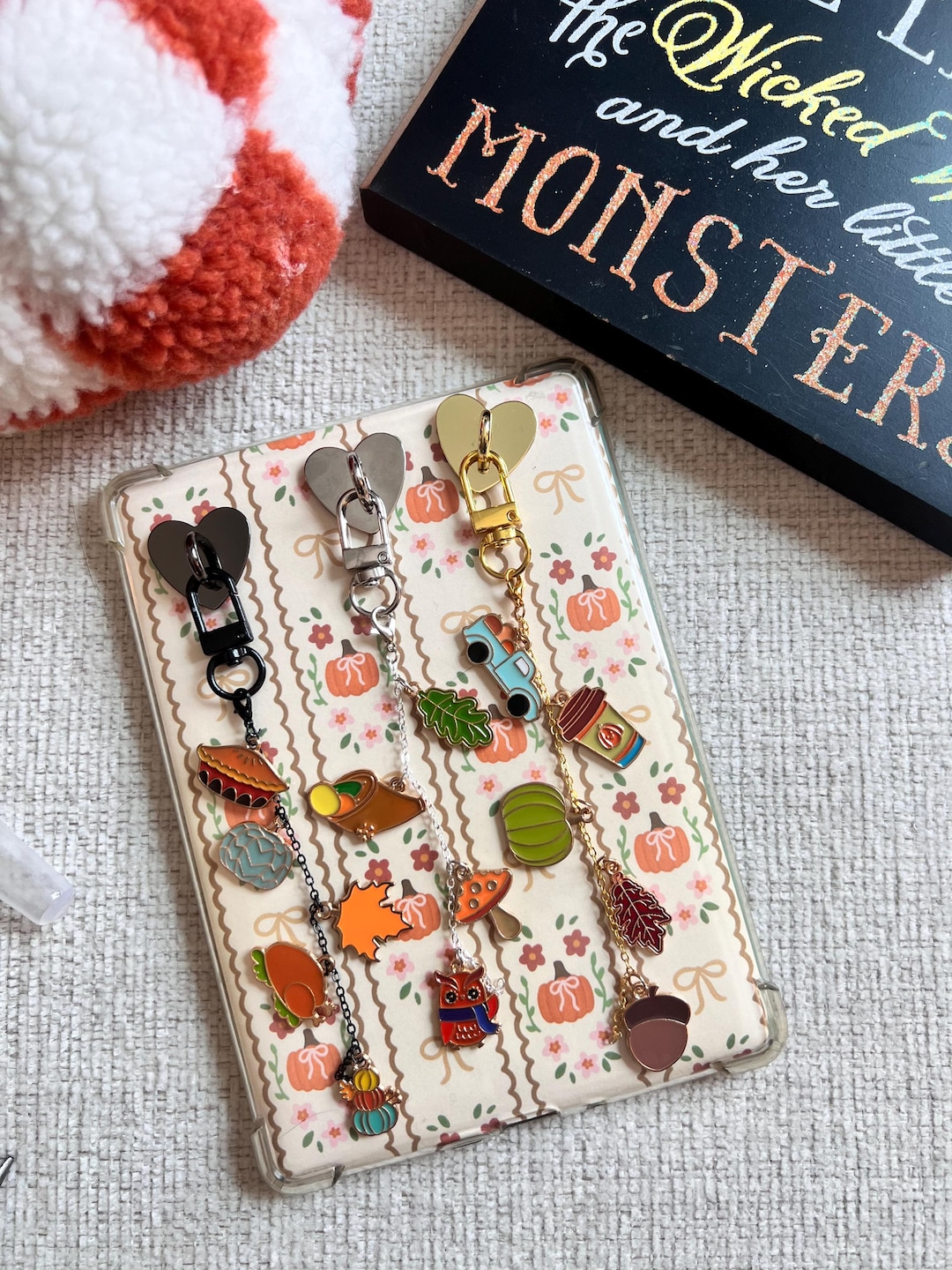 Fall Themed Kindle Charm|custom Kindle Charm|personalized Bookish Gift ...