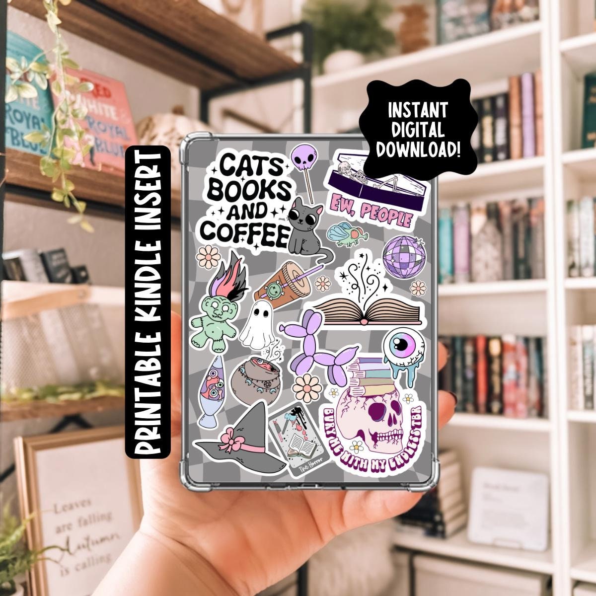 Digital Kindle Insert,printable Insert,kindle Accessory,kindle Case ...