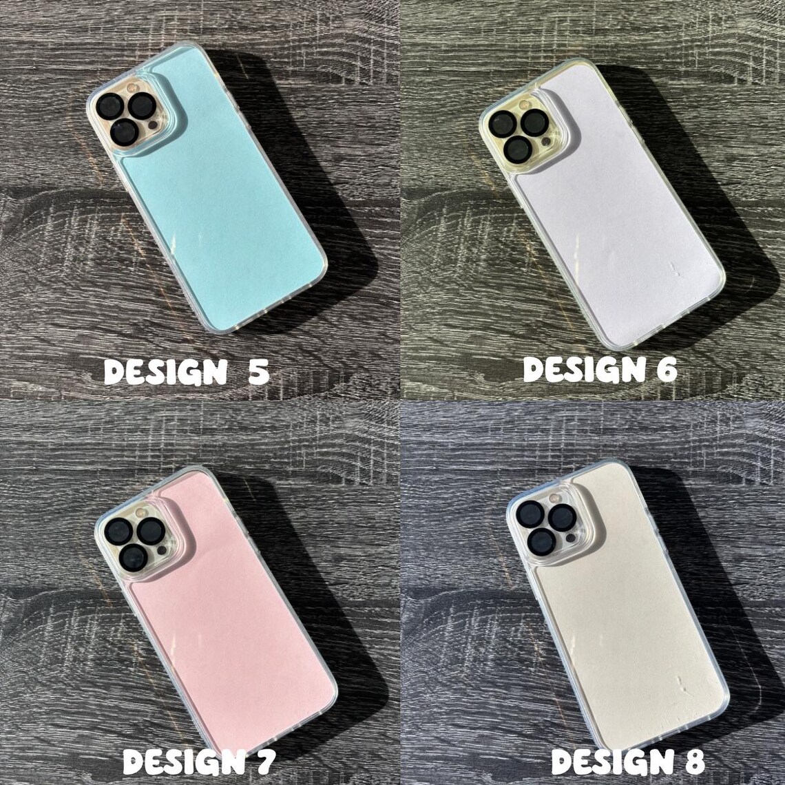 Pastel Colored Handmade Insert iPhone Clear Case Cardstock Insert for ...