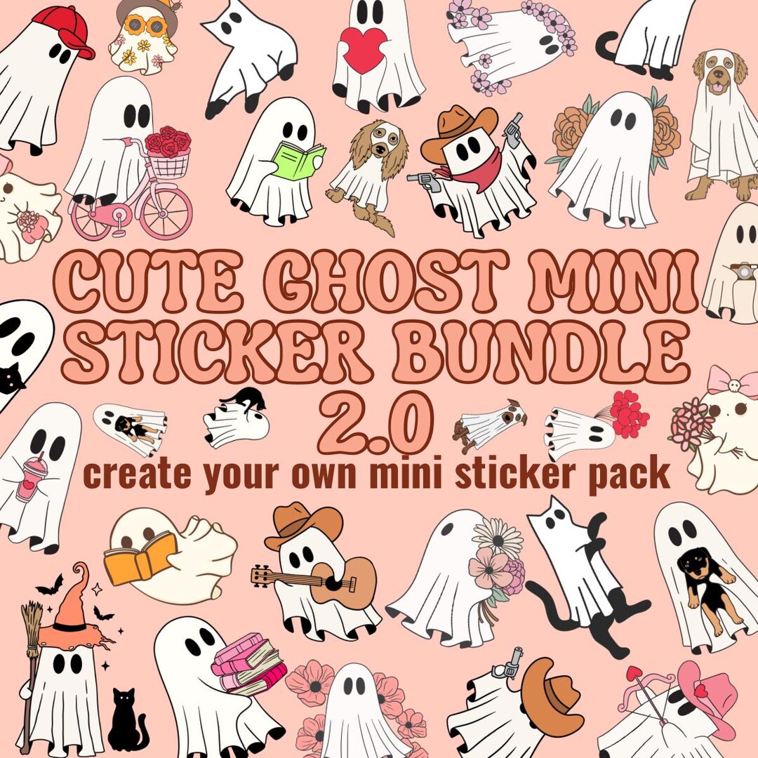 Cute Ghost Stickers Create Your Own Small Sticker Pack Mini Sticker ...