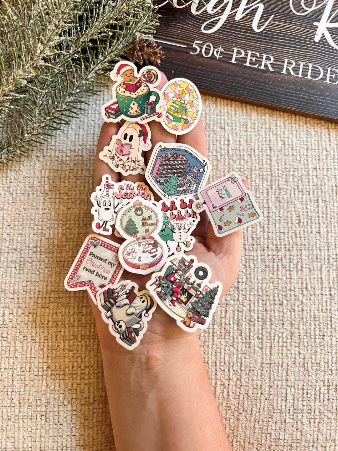 Festive Christmas Mini Vinyl Stickers|christmas Mini Stickers|cute ...