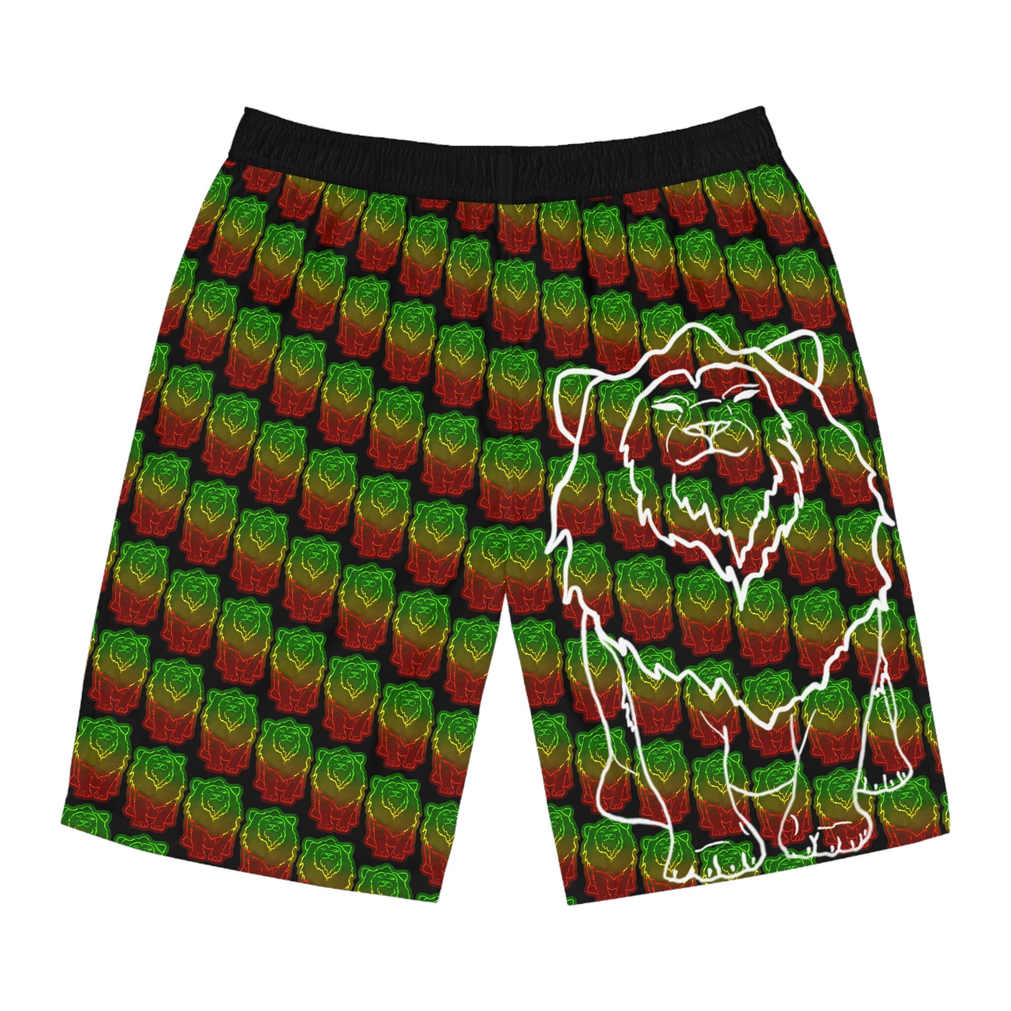 Lion Board Shorts Lion Swim Trunks Men's Board Shorts Lion Clothes ...