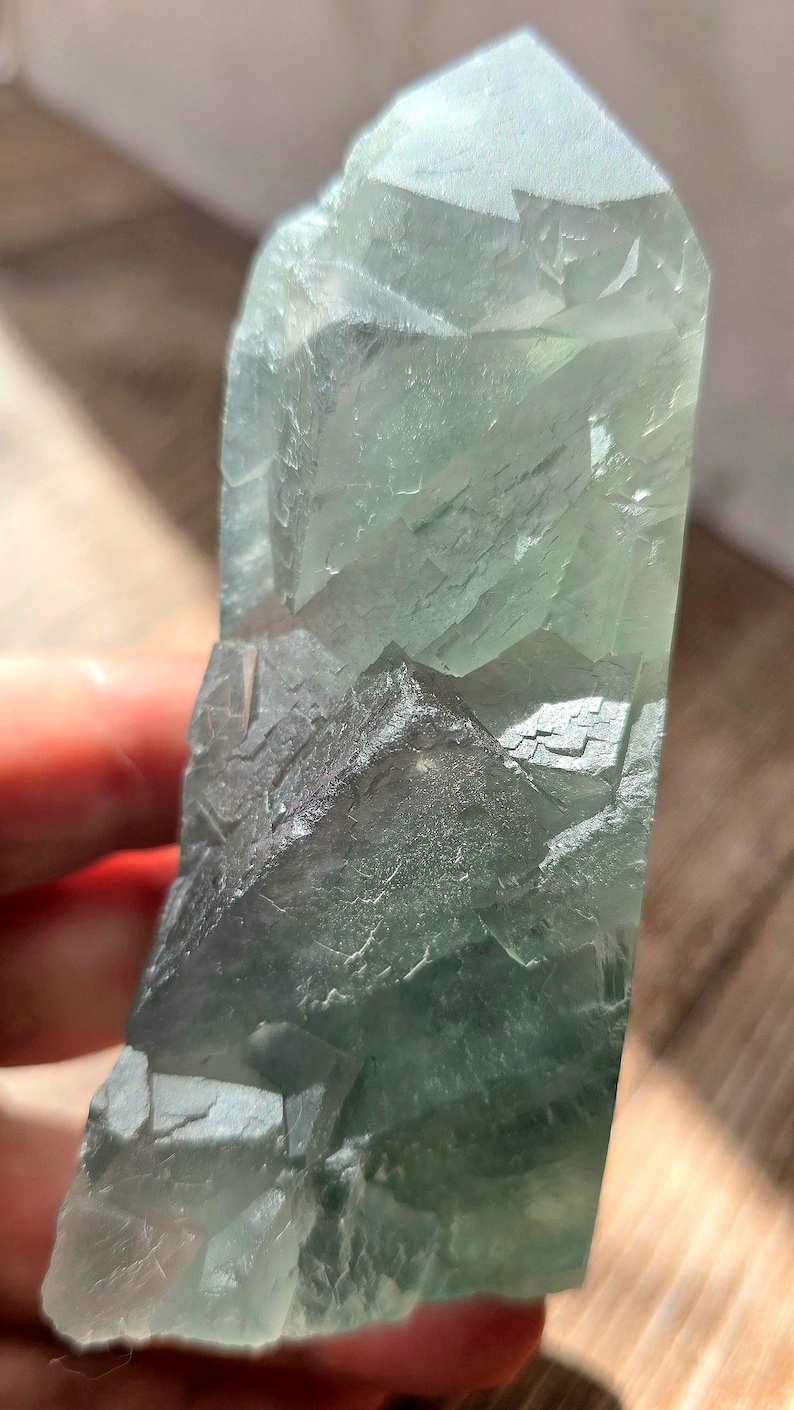 Green Blue Cubic Fluorite Tower, Large Tower 401grams - Etsy UK