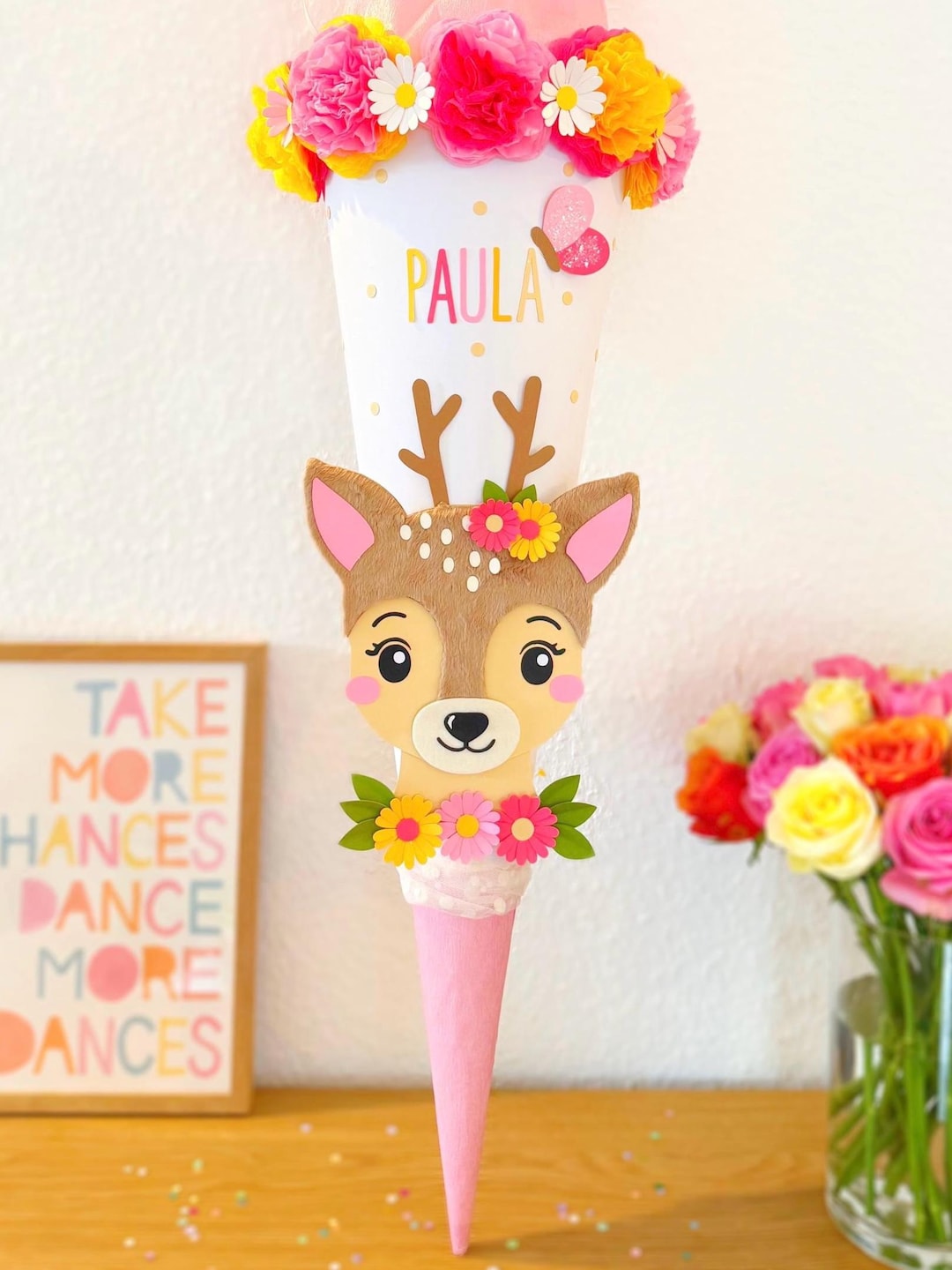 Template Fawn School Cone Craft Template PDF/SVG/DXF Plotter File ...