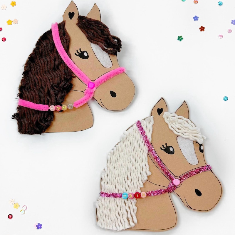 Horse Print Birthday Card - Etsy