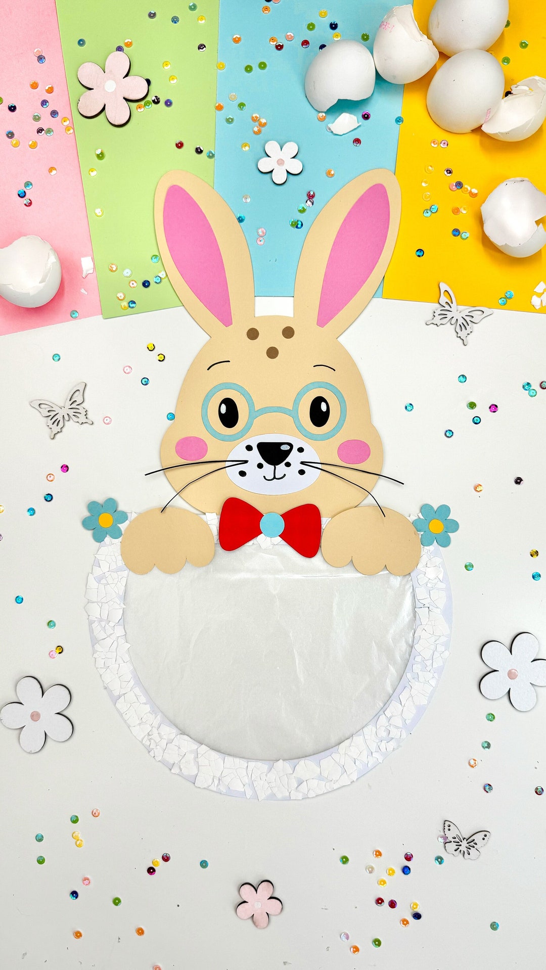 6 Rabbits as a Window Picture Craft Template PDF/SVG Plotter File - Etsy