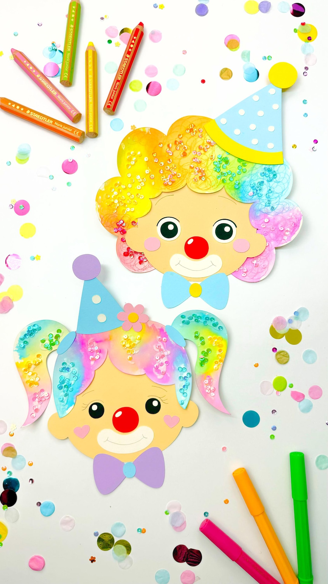 Clown Craft 2 Motifs_craft Template PDF/SVG/DXF Plotter File_craft Idea ...