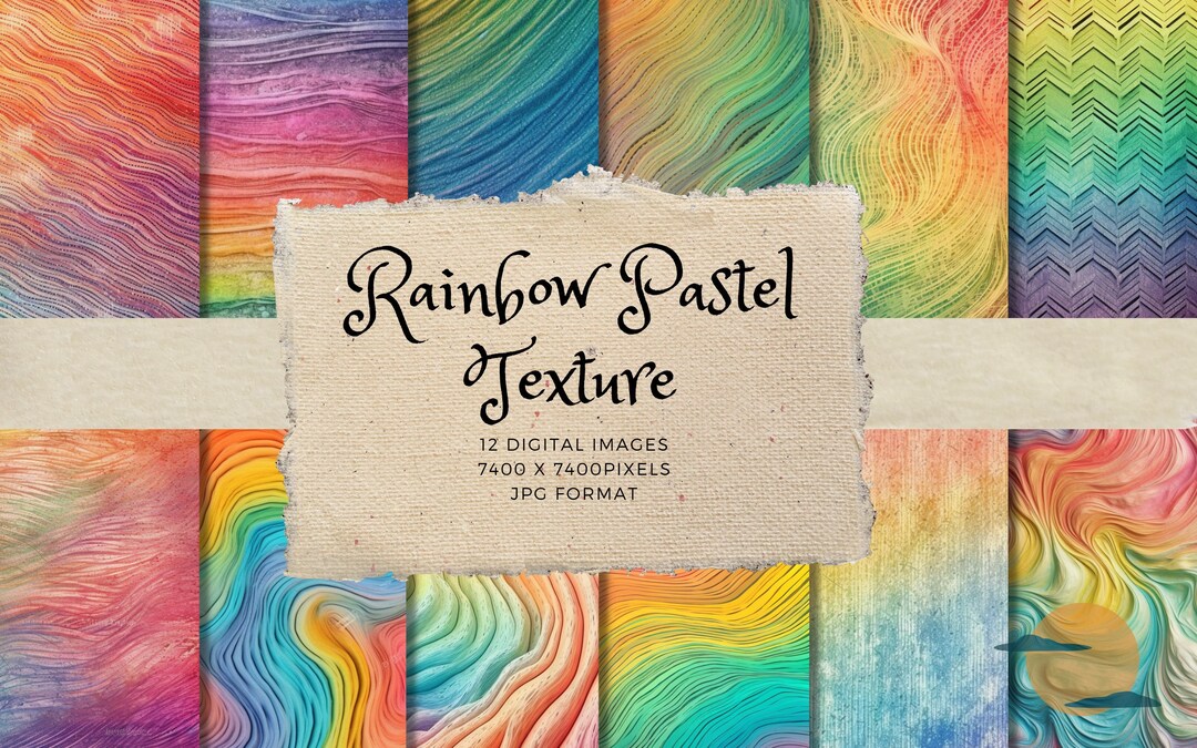 Digital Paper Rainbow Pastel Printable Paper for Planner Rainbow ...