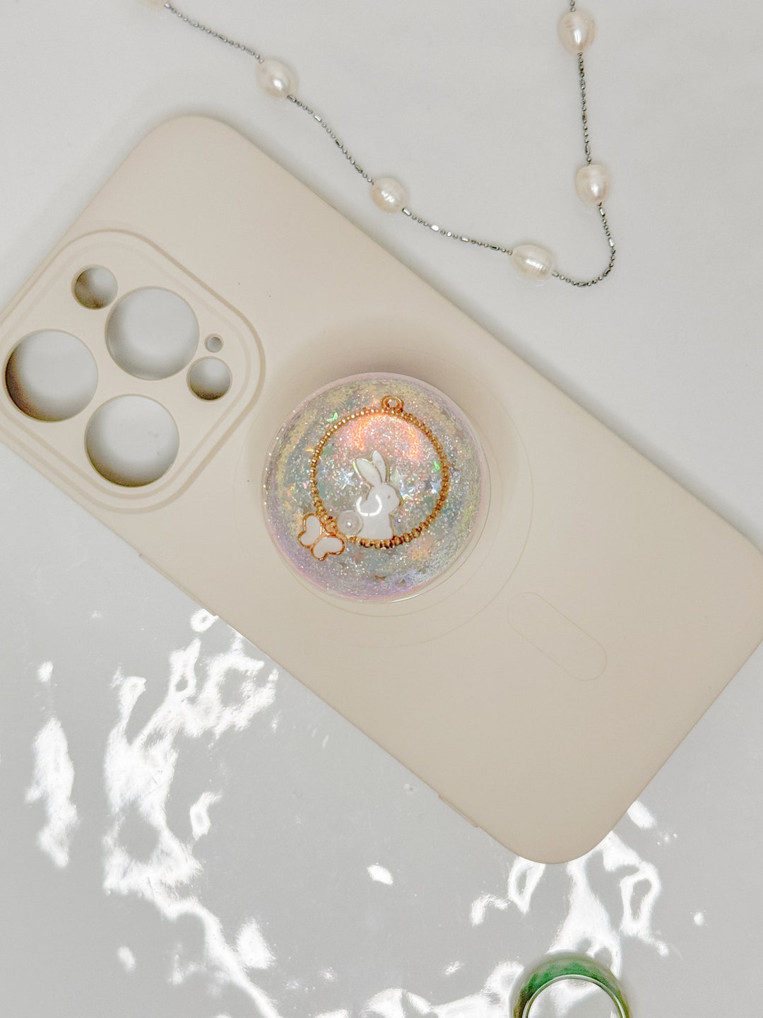 Magsafe Phone Grip Holder Resin Griptok Phone Accessory Croissant Phone ...