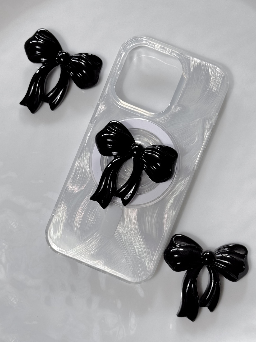 Magsafe Phone Grip Holder Ribbon Magnetic Phone Griptok Phone Accessory Bow Holder Gift Phone ...