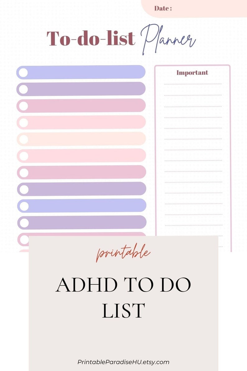 Package ADHD Daily Planner Adhd Adult Planner Planner - Etsy