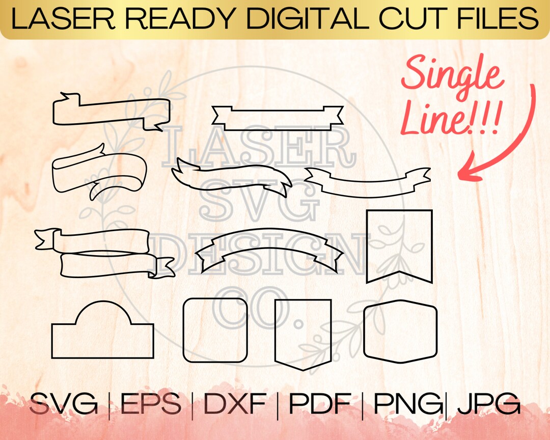 SVG Signs and Plaques Bundle Single Line Download File in EPS, Dxf, Pdf ...
