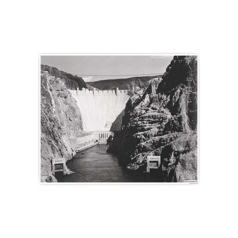 Ansel Adams - the Boulder Dam (1941) Black & White Photograph | Digital ...