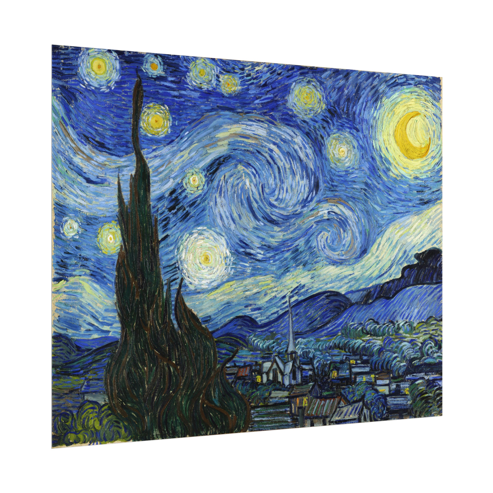 Vincent Van Gogh - Starry Night (1889) Painting | Post-impressionism ...